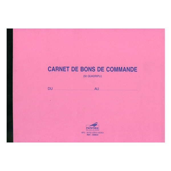 Carnet de 50 bons de commande (4 feuillets) - carnet de bon de commande ... Carnet de 50 bons de commande (4 feuillets) - carnet de bon de commande ...