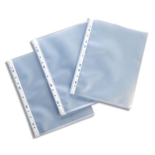 Pochettes perforées A4 lisses (sachet de 100) - pochette perforée a4 ...