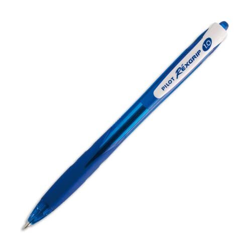 Stylo bille rétractable moyen REXGRIP BEGREEN bleu PILOT - stylo bille ...