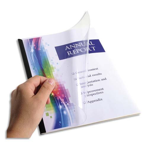 EXACOMPTA Sachet de 10 chemises PVC 20/100 transparentes 036108130 ...