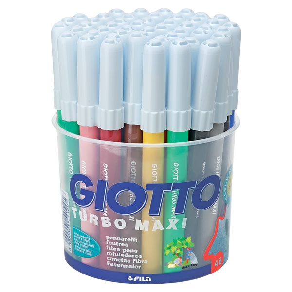 48 feutres de coloriage Giotto Turbo Maxi (boîte) - gros large maxi ...
